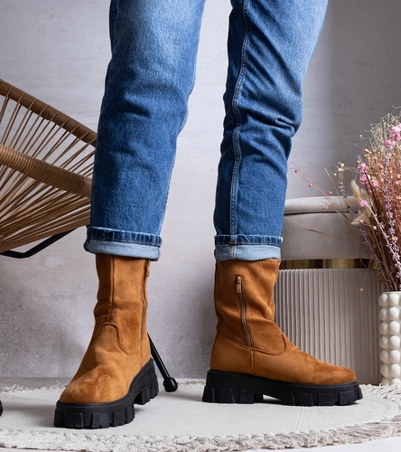 Hnědá boty na platformě Conco | Boty Gemre online