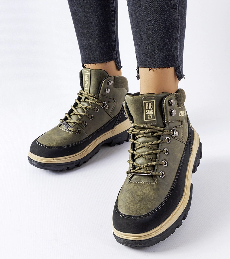 Zelené mládežnické boty Big Star KK274220 | Boty Gemre online